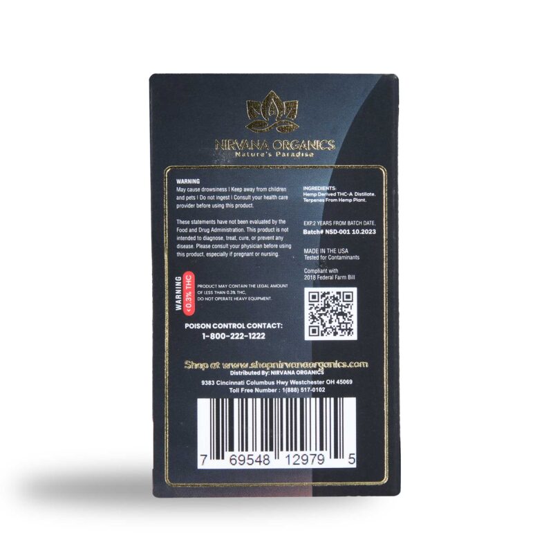 THC-A Death Star Vape Cartridge - Nirvana Organics